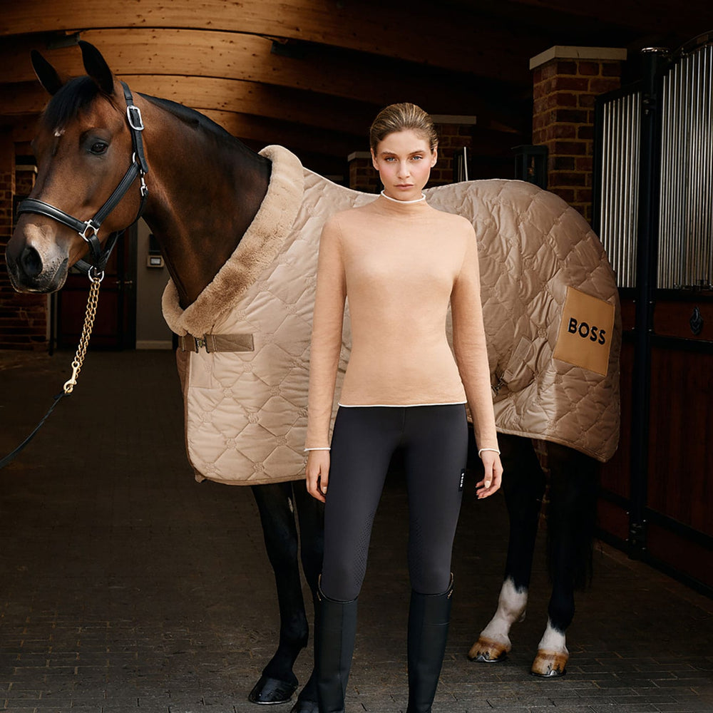 BOSS Equestrian Velvet Horse Show Rug | Camel & Equiport Equestrian