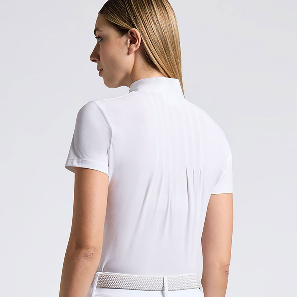 Cavalleria Toscana Equestrian Jersey Zip Show Shirt | White & Equiport ...