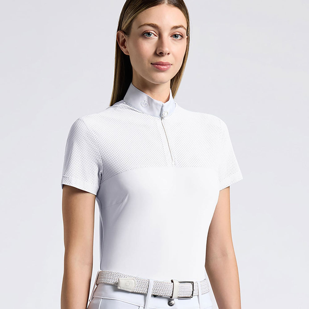 Cavalleria Toscana Perforated Insert Show Shirt | White & Equiport ...