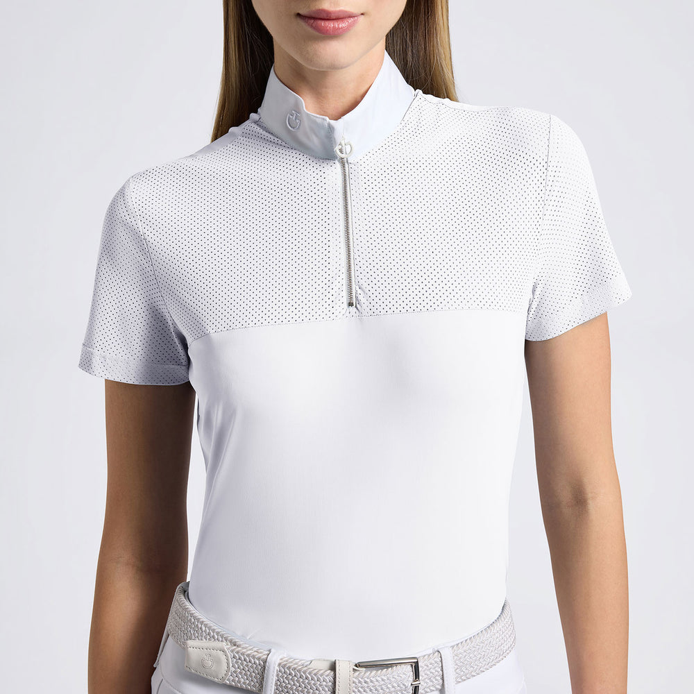 Cavalleria Toscana Perforated Insert Show Shirt | White & Equiport ...