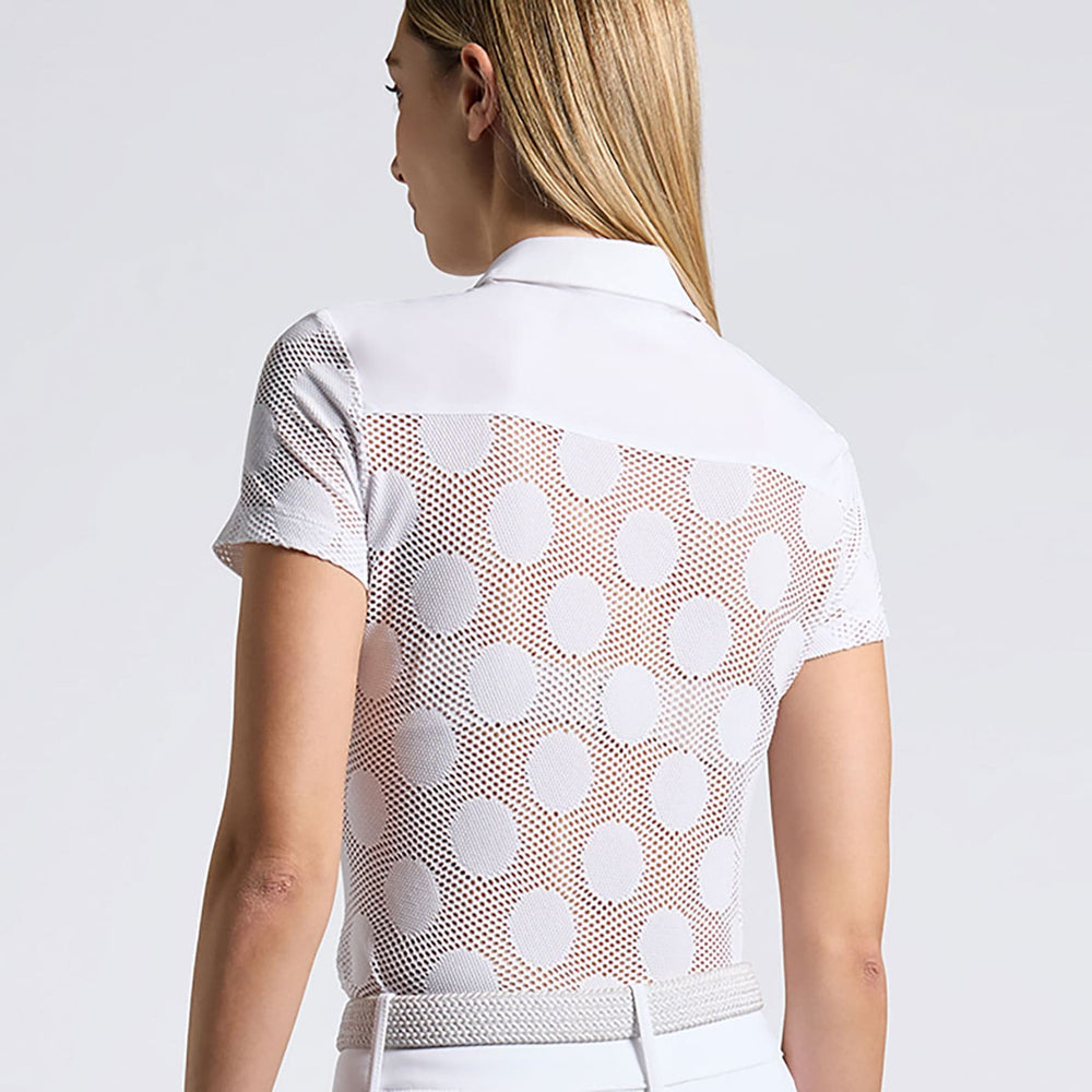 Cavalleria Toscana Perforated Jacquard and Jersey Polo Shirt | White ...