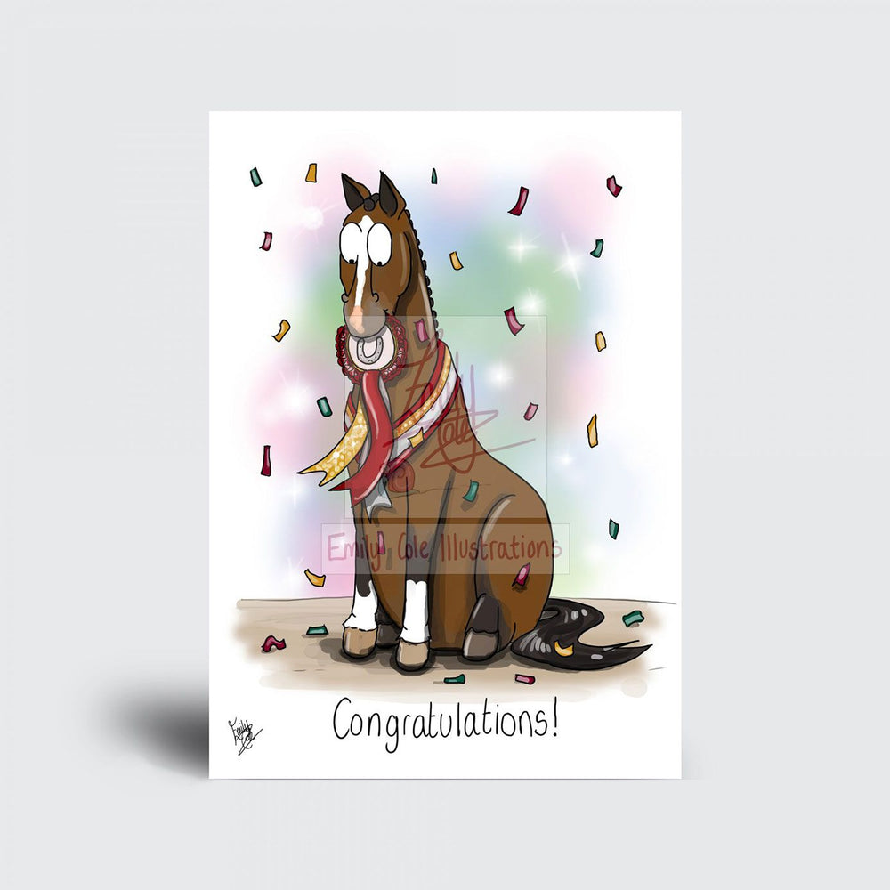 Emily Cole Equestrian Congratulations Card & Equiport Equestrian