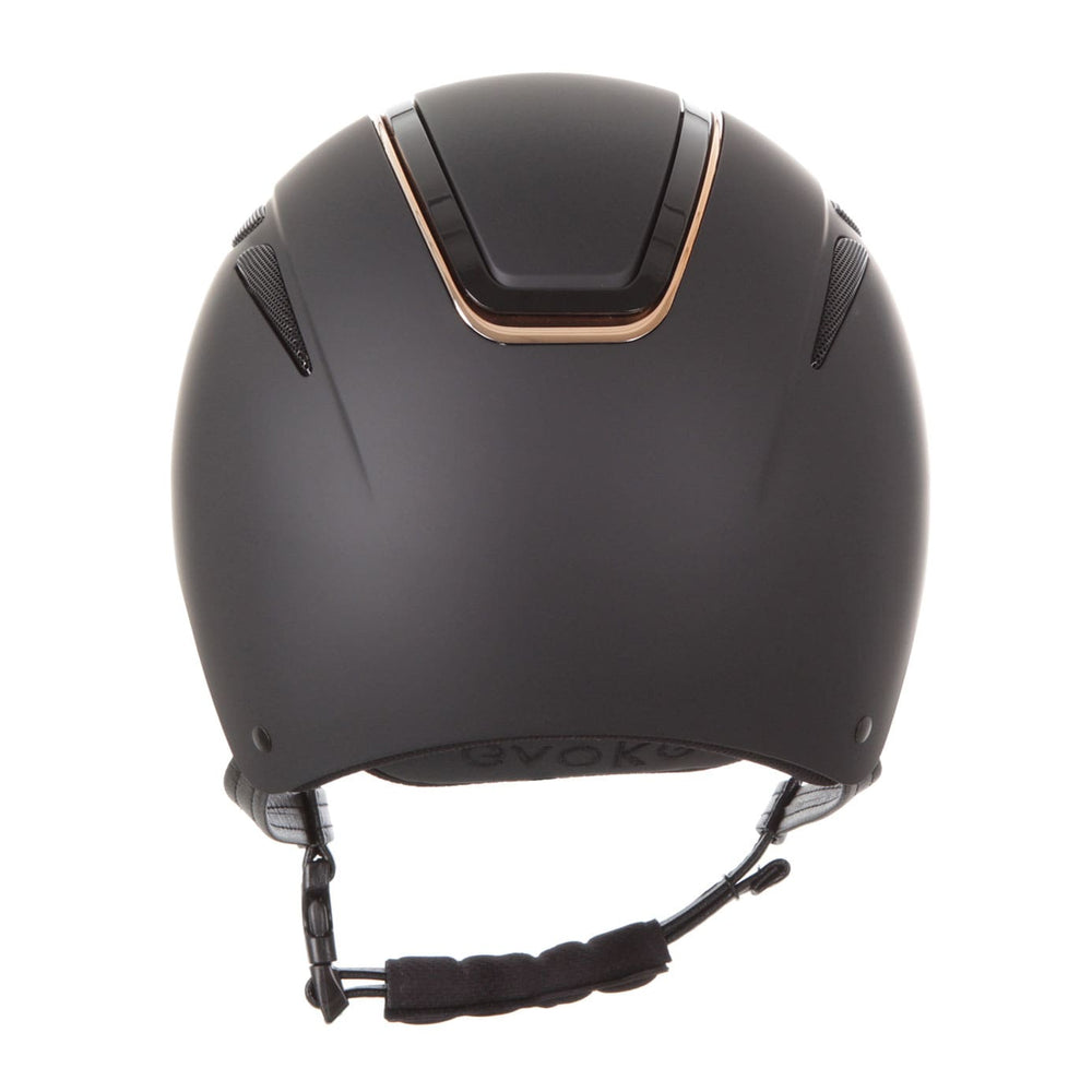 Evoke Callisto Classic Peak Horse Riding Hat | Black & Rose Gold ...