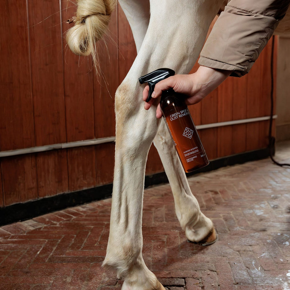 Grooming Deluxe Green Spot & Dust Remover Spray 500ml & Equiport Equestrian