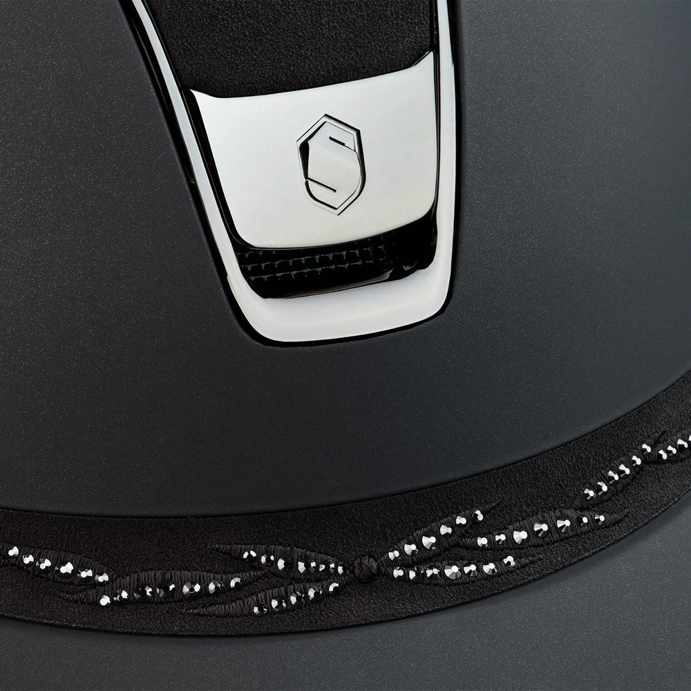 Samshield V2 Miss Shield Black Helmet with Swarovski Crystal Flower ...