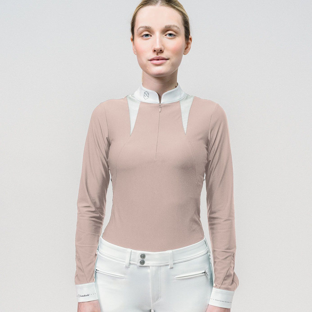 Samshield Cassandra Air Show Shirt | Powder Pink & Equiport Equestrian