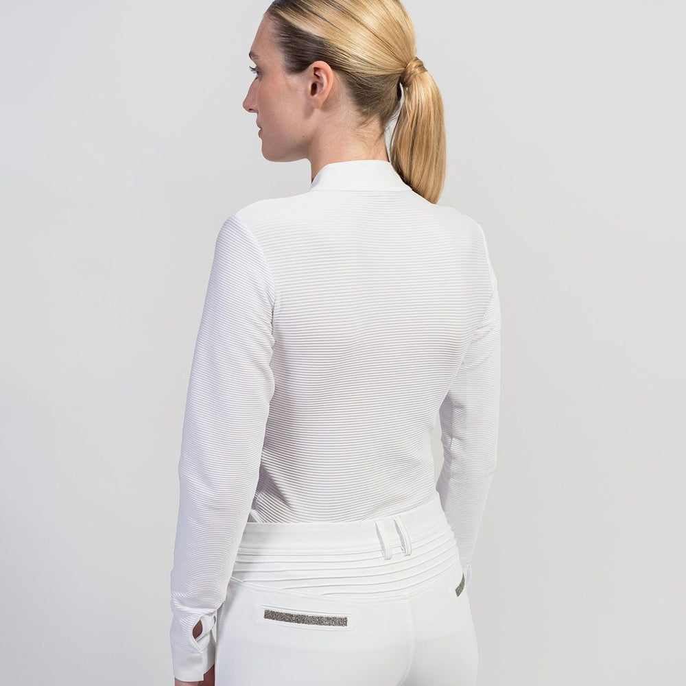 Samshield Louisella Show Shirt | White Texturised & Equiport Equestrian