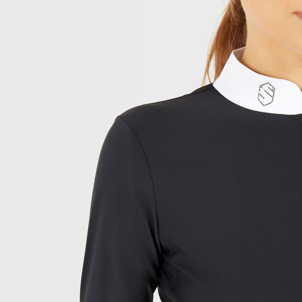 Samshield Equestrian Aloise Long Sleeve Show Shirt | Black & Equiport ...