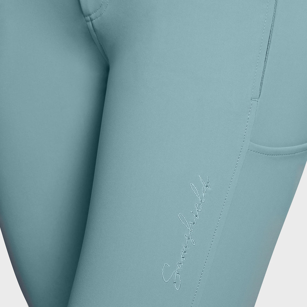 Samshield Even Horse Riding Breeches | Tourmaline Blue & Equiport ...