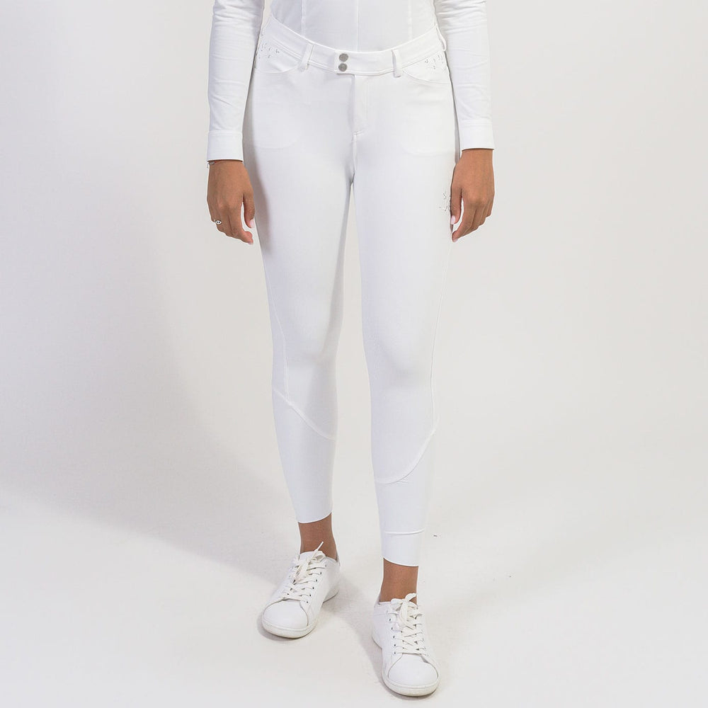 Samshield Jully Crystal Leaf Competition Breeches | White & Equiport ...
