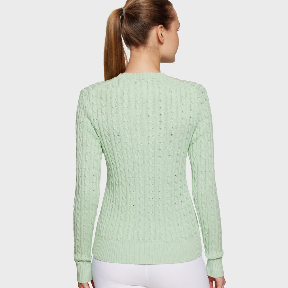Samshield Equestrian Lisa Twisted V-Neck Sweater | Pistachio Green ...