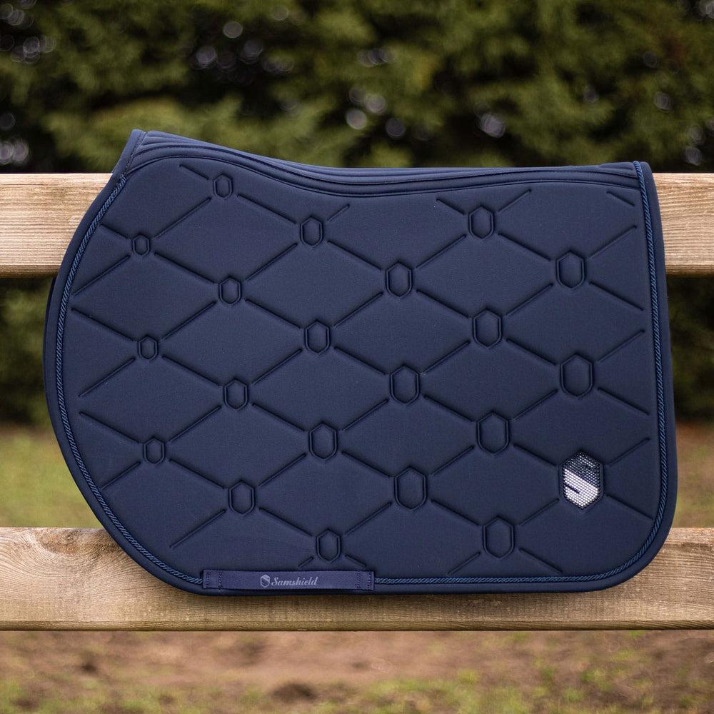 Samshield SpineShield Crystal Jumping Saddle Cloth | Navy & Equiport ...