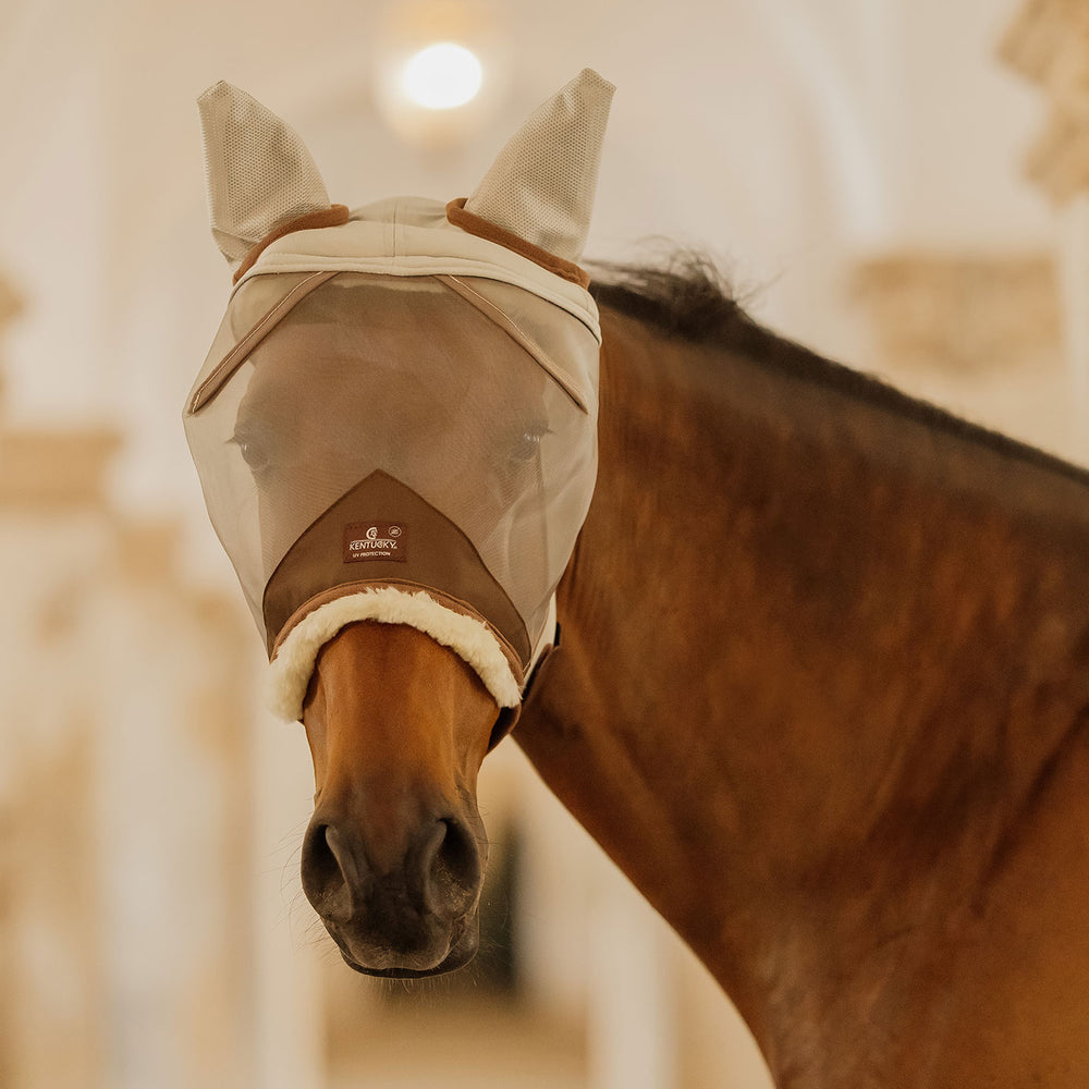 Kentucky Horsewear Skin Friendly Fly Mask With Ears | Silver & Equiport ...
