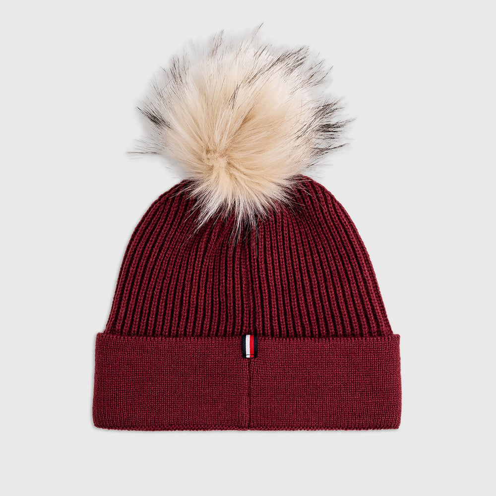 Tommy Hilfiger Vancouver Pom Pom Beanie Hat | Rouge Red & Equiport ...